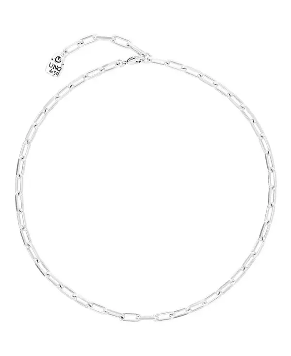 UNODE50 Sterling Plated Link Chain Necklace - Silver