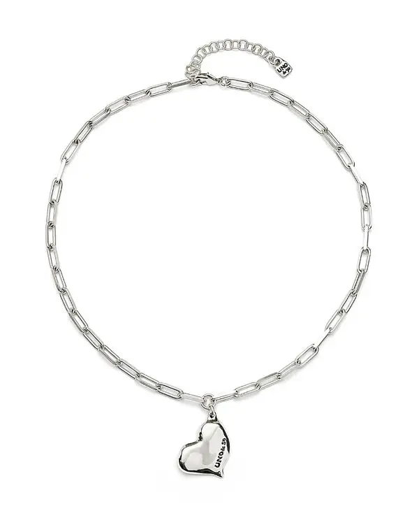UNODE50 Heart Link Necklace - Silver