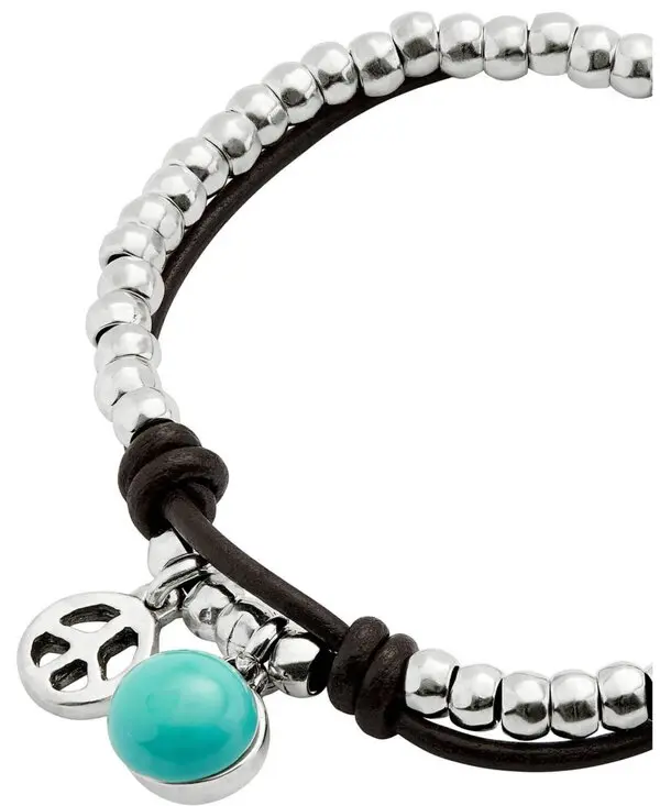 UNODE50 Turquoise Murano Bead Bracelet