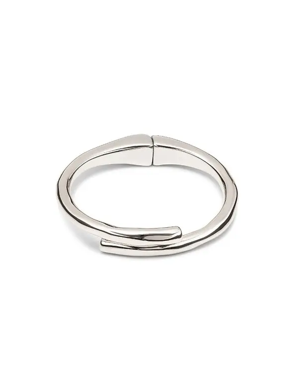 UNODE50 Sterling -plated Tubular Bangle Bracelet - Silver