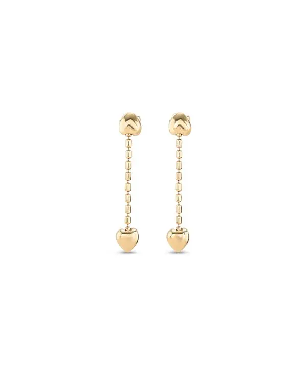 UNODE50 Heartline Chain Drop Earrings - Gold