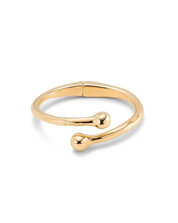 UNODE50 18k -plated Rigid Bangle With Inner Spring - Gold