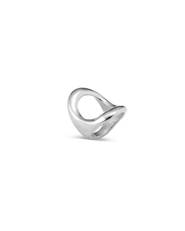 UNODE50 Sterling -plated Link Ring - Silver
