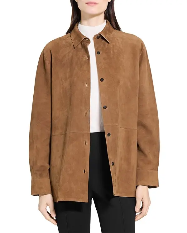 Theory Suede Shirt Jacket