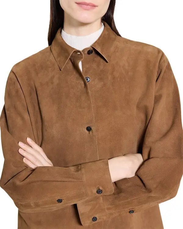 Theory Suede Shirt Jacket