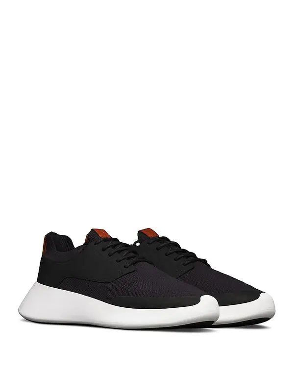 Wolf & Shepherd Toro Swiftknit Lace Up Sneakers - Black / White
