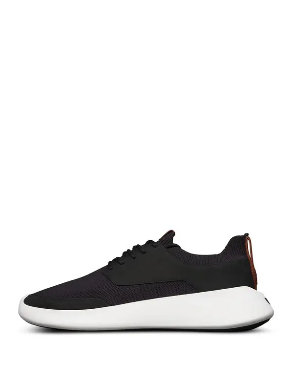 Wolf & Shepherd Toro Swiftknit Lace Up Sneakers - Black / White