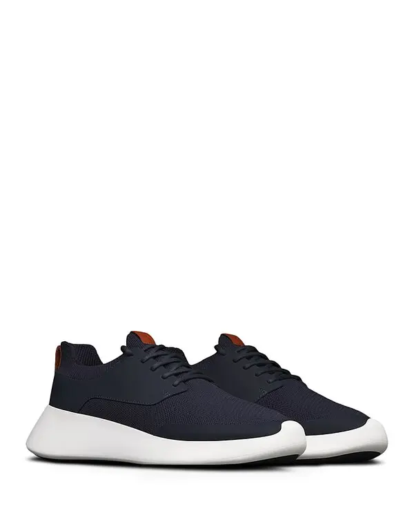 Wolf & Shepherd Toro Swiftknit Lace Up Sneakers - Navy / White