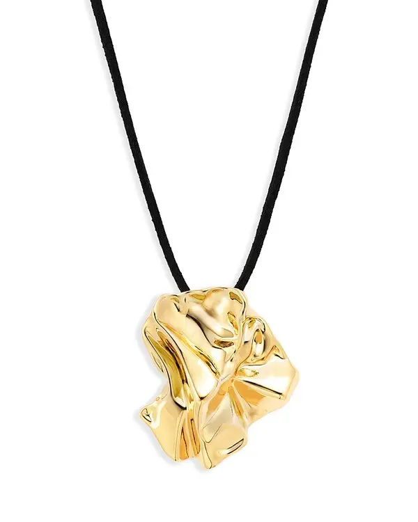 Aqua Angelica Hicks Sculptural Flower Pendant Necklace - Gold