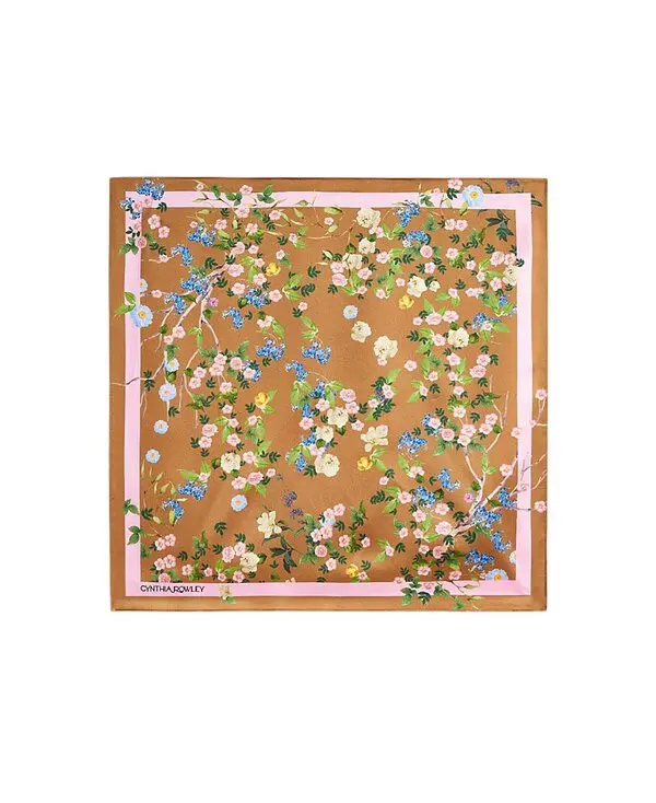 Cynthia Rowley Bloom Silk Scarf - Golden Floral