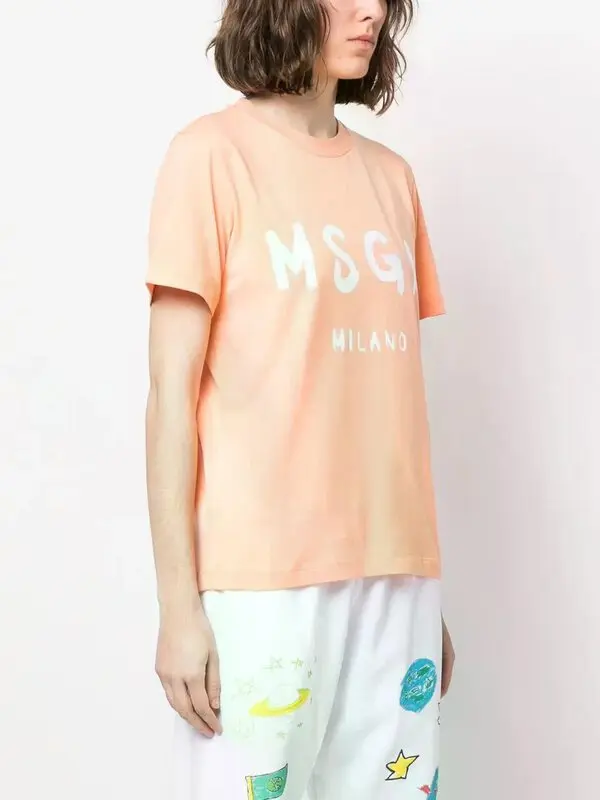MSGM Logo-print Cotton T-shirt