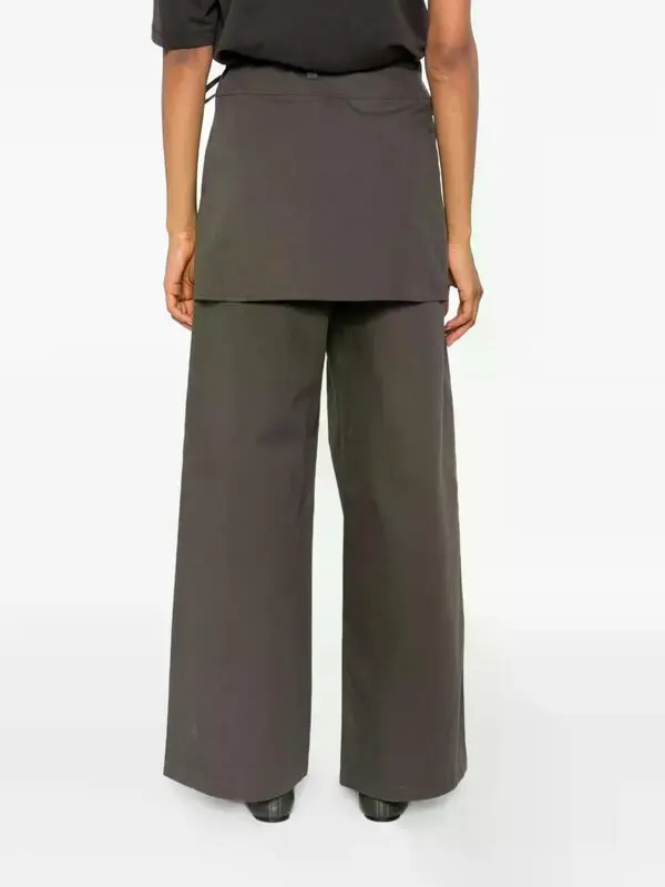 ELEH Wrap-effect Layered Trousers