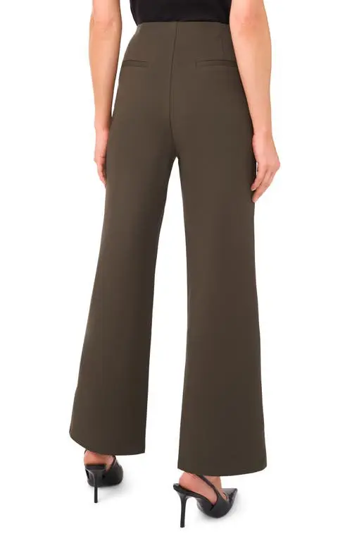 Halogen Ponte Straight-leg Trousers - Luxe Olive