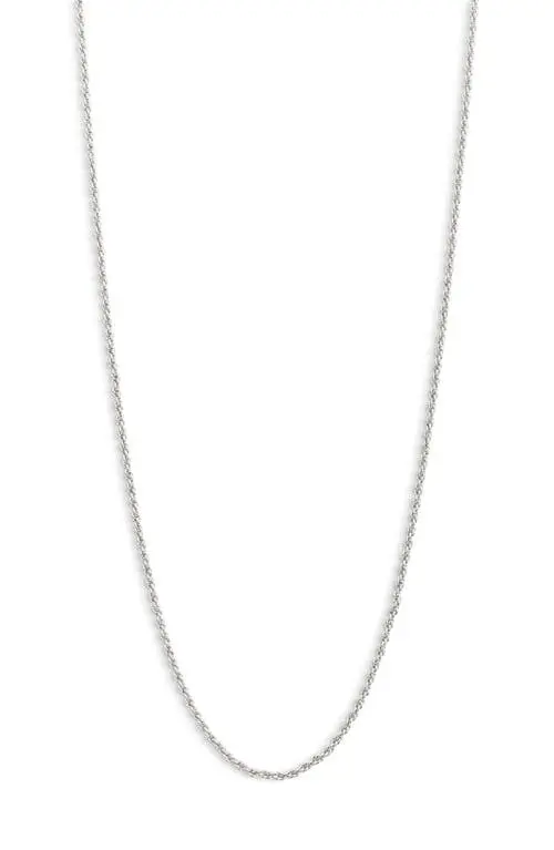 THE SIS KISS Skinny Rope Chain Necklace - Silver