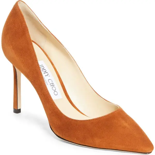 JIMMY CHOO Romy Pointed Toe Pump - Tan
