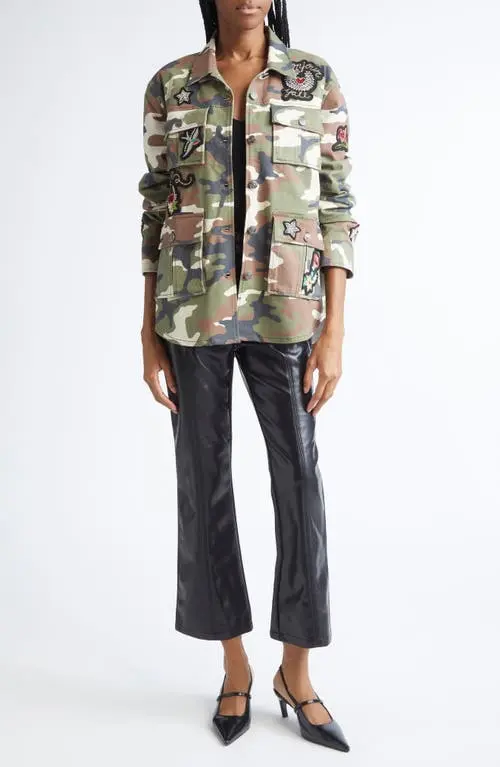 Cinq À Sept Camo Jacket With Western Appliqués