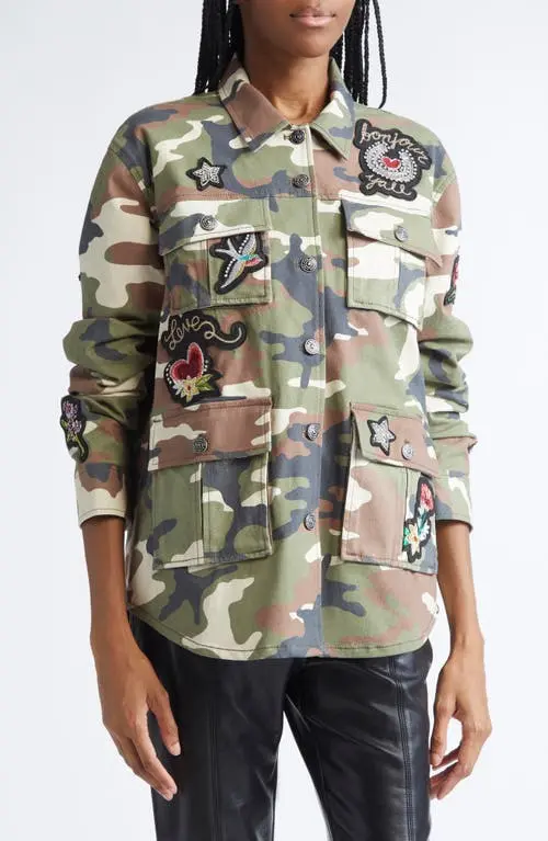 Cinq À Sept Camo Jacket With Western Appliqués