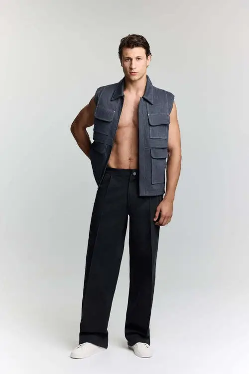 JENDUE Edgar Denim Utility Vest