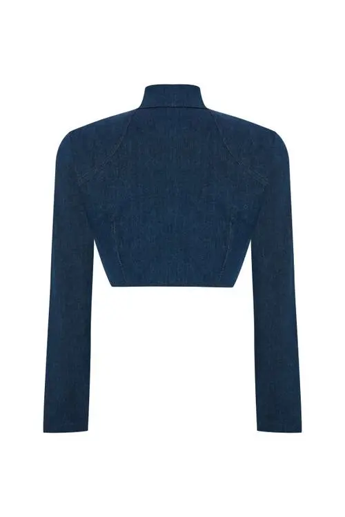 JENDUE Sublime Cropped Denim Jacket