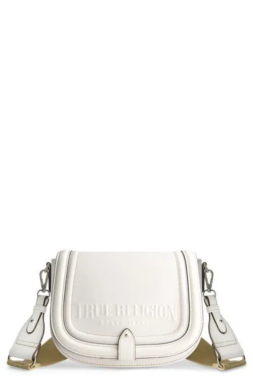 True Religion Logo Denim Saddle Bag