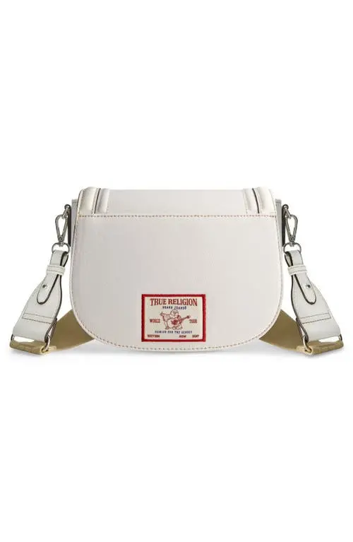 True Religion Logo Denim Saddle Bag