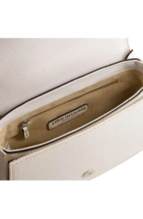 True Religion Logo Denim Saddle Bag