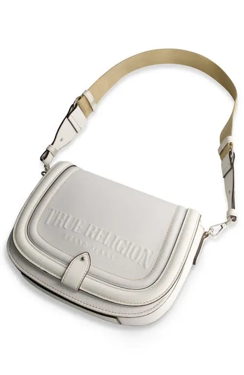 True Religion Logo Denim Saddle Bag