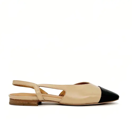 AMIE RAFA Lyon Slingback Flats - Tan