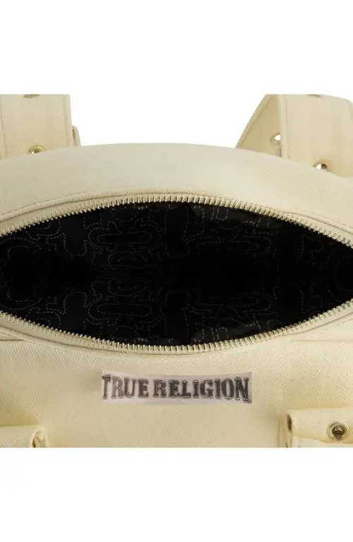 True Religion Multi-patch Satchel - Beige