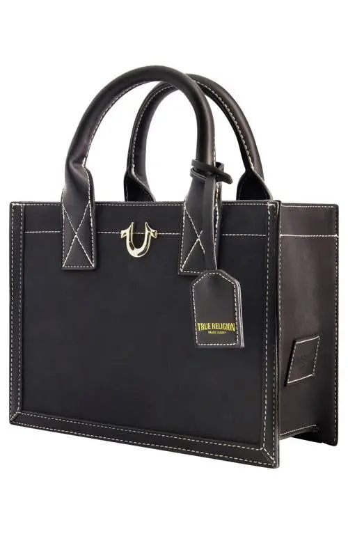True Religion Modern Edge Suede Tote - Black
