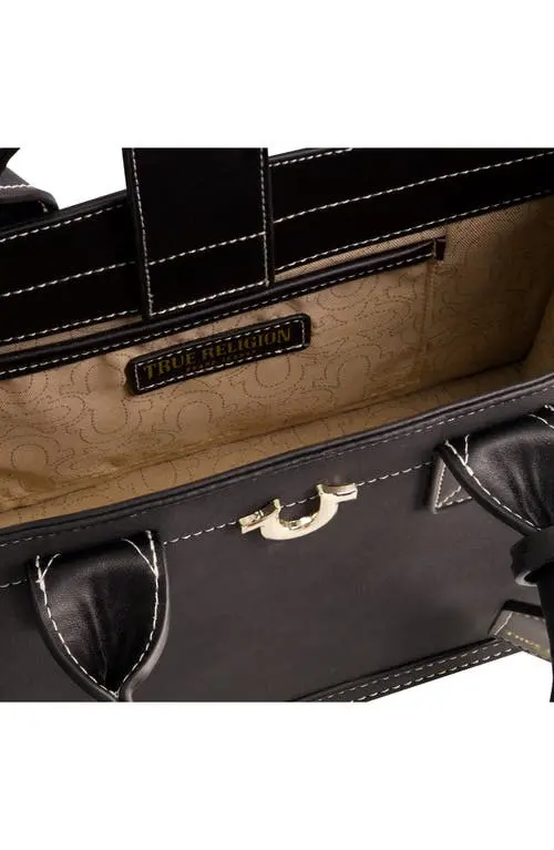 True Religion Modern Edge Suede Tote - Black