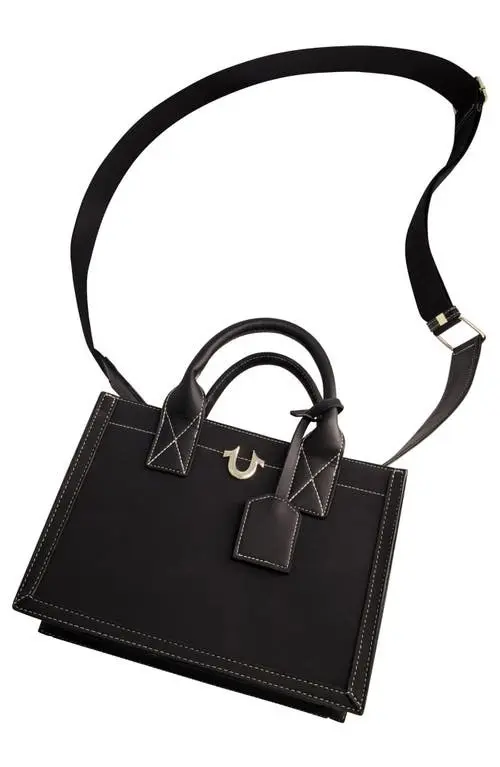 True Religion Modern Edge Suede Tote - Black