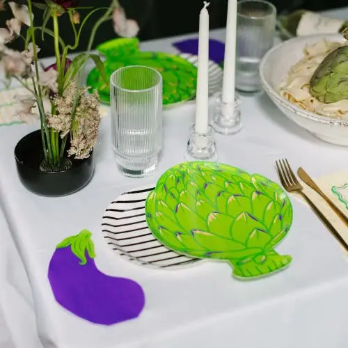 JOLLITY & CO Le Dinner Eggplant Guest Napkins