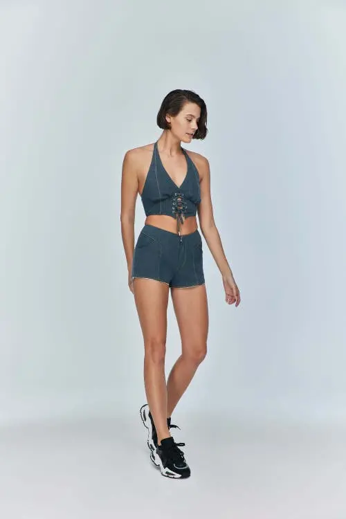 JENDUE Monte 2-in-1 Denim Jeans & Shorts