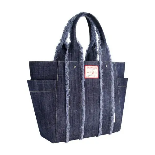 True Religion Frayed Handle Denim Tote