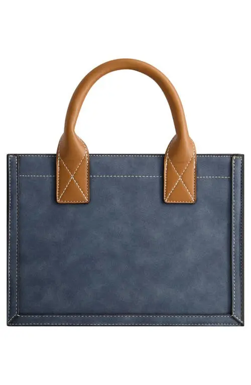 True Religion Modern Edge Suede Tote - Blue