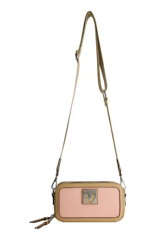 True Religion Horseshoe Plaque Crossbody Camera Bag - Blush