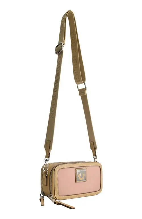 True Religion Horseshoe Plaque Crossbody Camera Bag - Blush