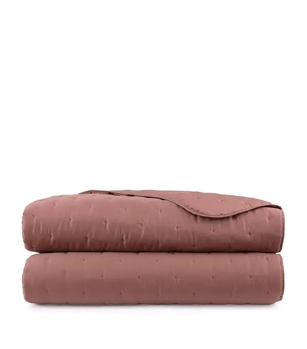 YVES DELORME Triomphe Santal Super King Bedcover - Pink