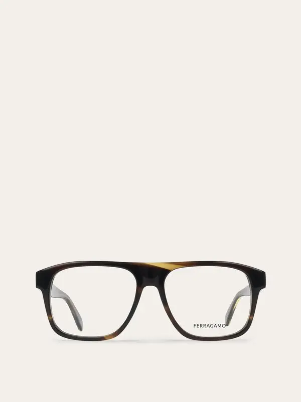 FERRAGAMO Square Optical Glasses - Green