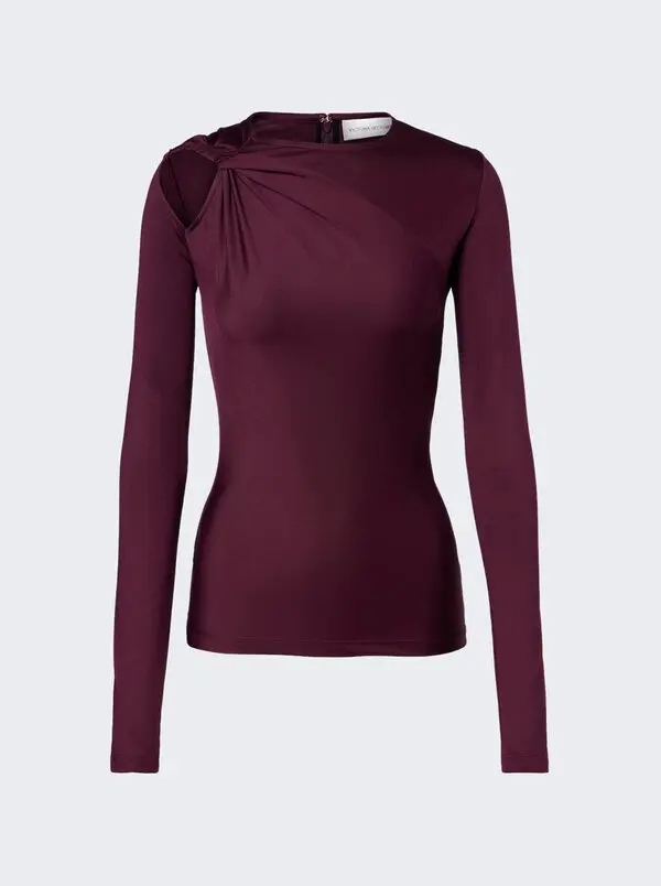 Victoria Beckham Twist Armhole Top - Red