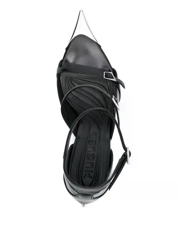 MUGLER 95mm Leather Sandals