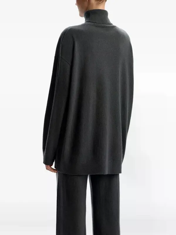 12 STOREEZ Merino Wool Turtleneck Sweater - Black
