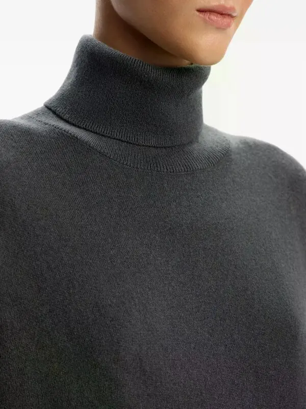 12 STOREEZ Merino Wool Turtleneck Sweater - Black