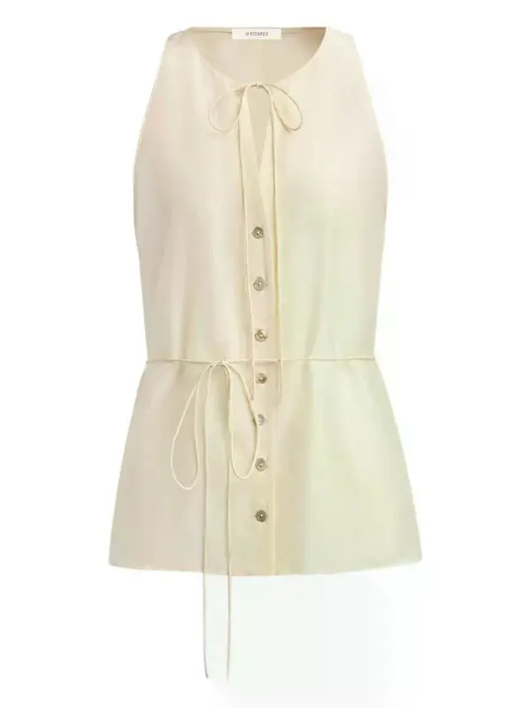 12 STOREEZ Tie-neck Buttoned Blouse
