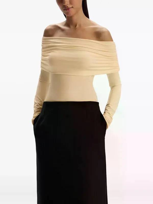 12 STOREEZ Draped Off-shoulder Top