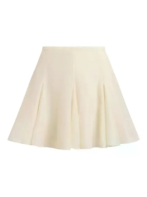 12 STOREEZ Pleated Mini Skirt - Neutrals