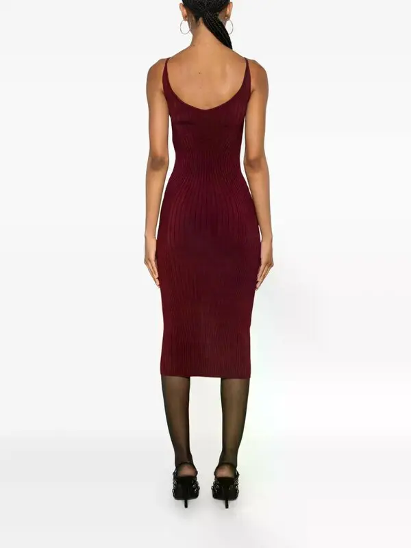 MUGLER Sleeveless Knitted Midi Dress