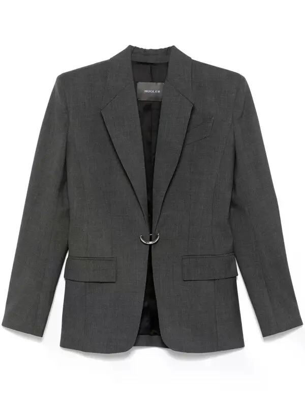 MUGLER Ring-detail Virgin Wool Blazer