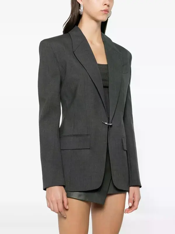 MUGLER Ring-detail Virgin Wool Blazer